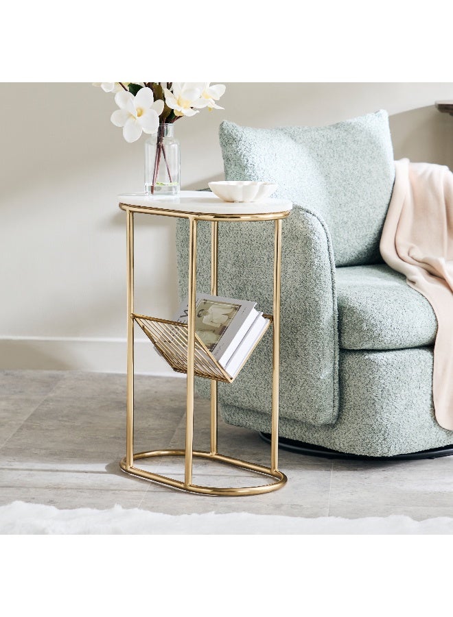 Home Box Margo Genuine Marble Top Accent Table | Best Price UAE | Dubai ...