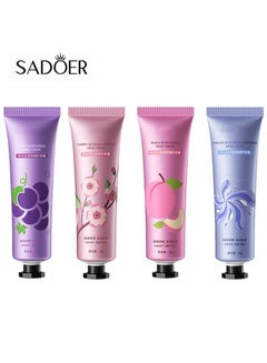 SADOER 4Pcs Hand Cream Gift-Scented Hand Lotion for Dry Cracked Hands ...