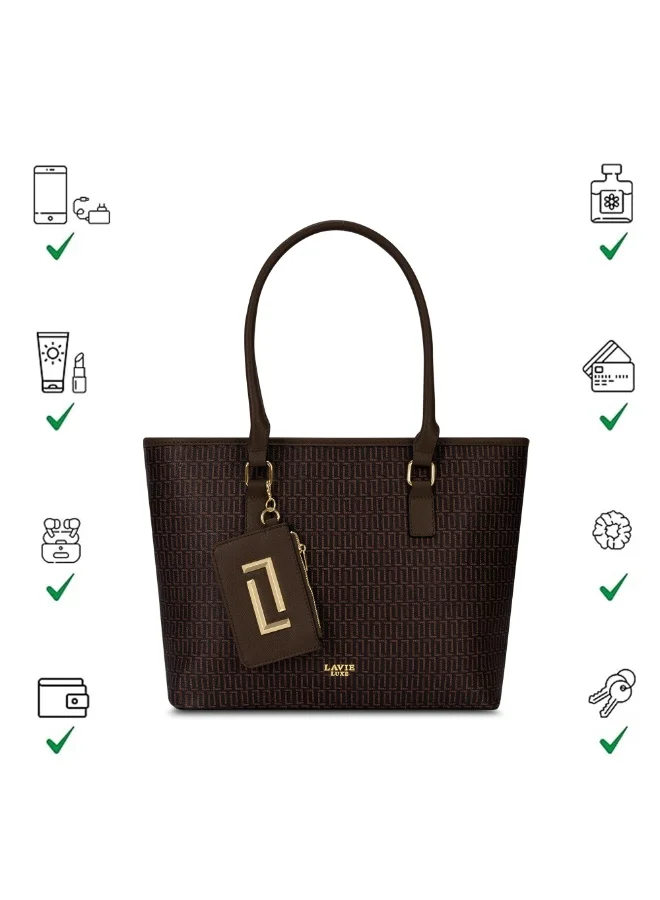 Lavie Luxe Women's Mono Sherryl25 Pro Laptop Handbag (Choco) for Women ...