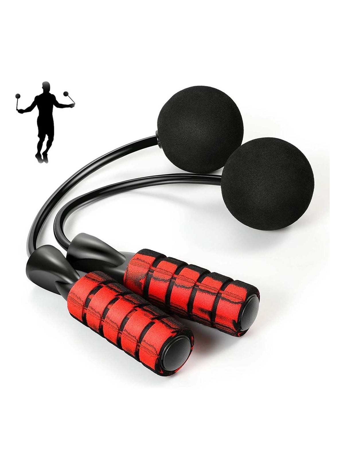 Y&D Ropeless Jump Rope Cordless with Two Balls Weighted Tangle-Free ...