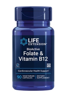 Life Extension Life Extension BioActive Folate & Vitamin B12, 90 Veggie ...
