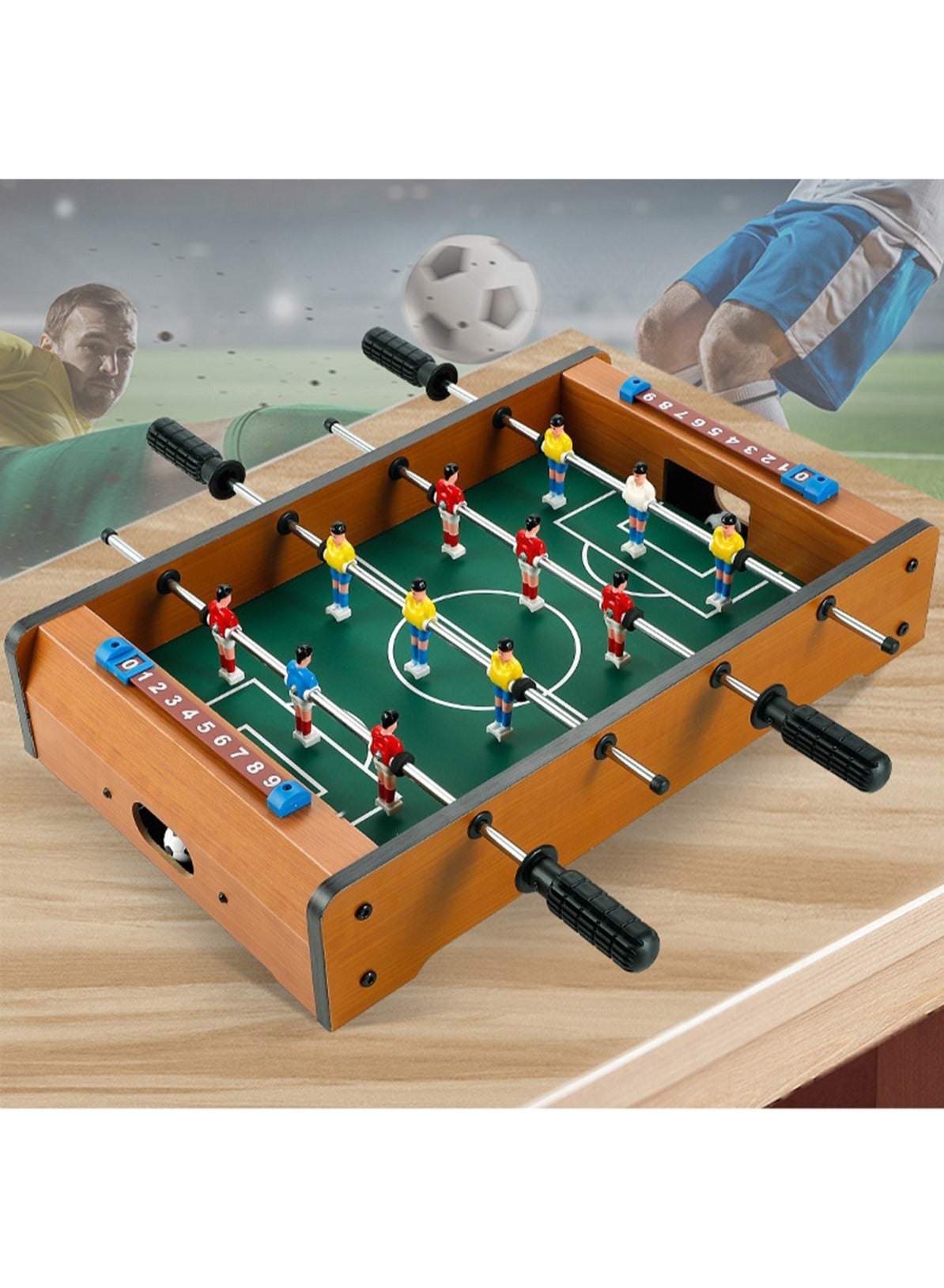 Arabest Foosball Table, Wooden Soccer Game Tabletop for Kids ...
