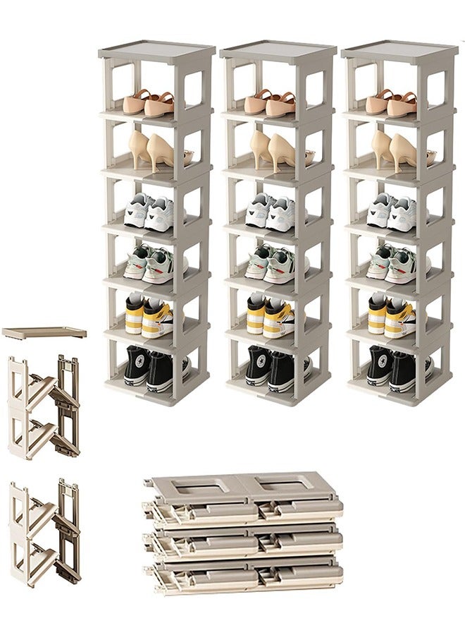 Generic Foldable Shoe Rack, 7 Tier Plastic Shoes Cabinet, Free Standing ...