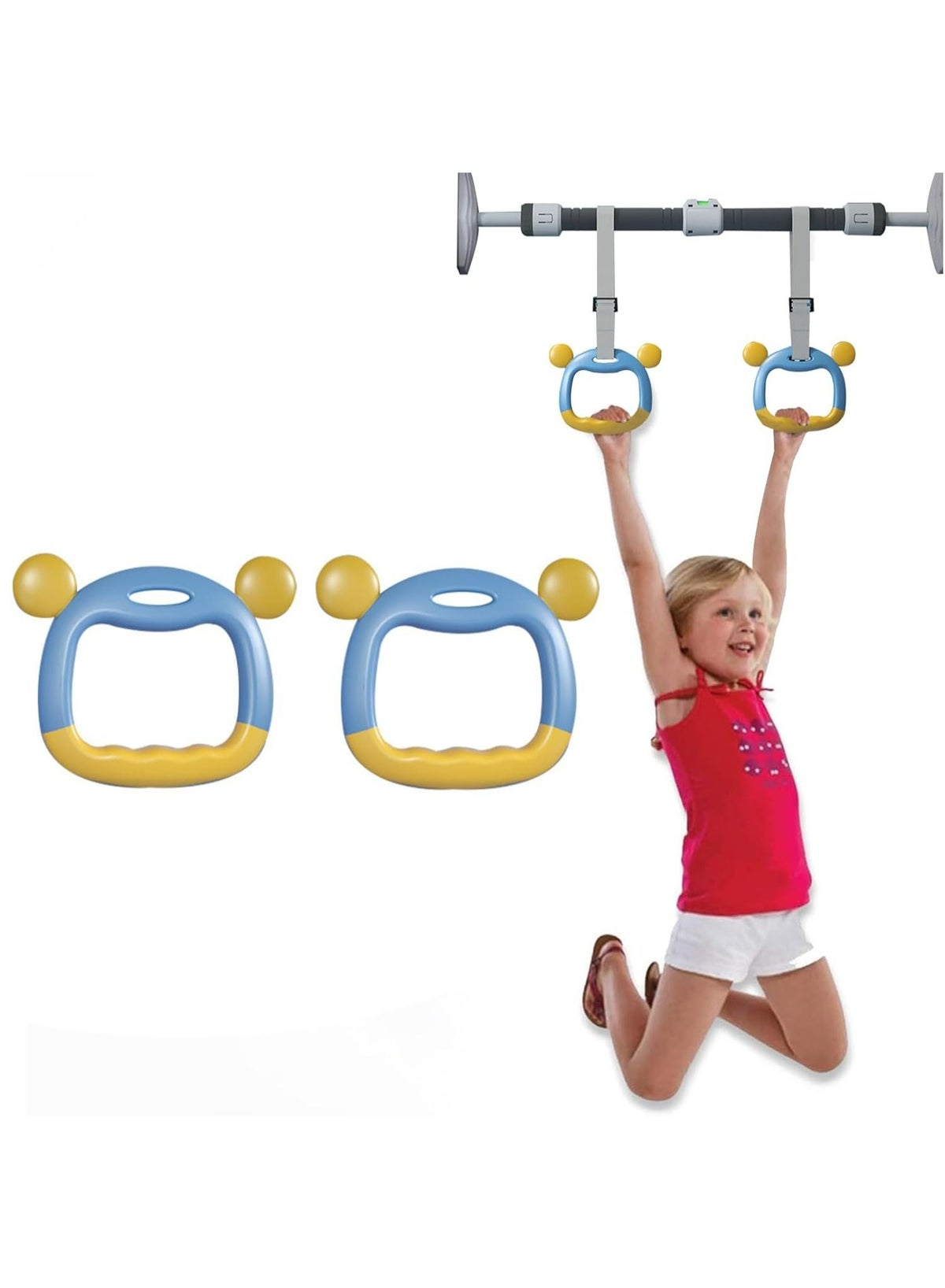 Arabest Gymnastic Rings, Kids Pull Up Ring Support 400KG, Portable ...