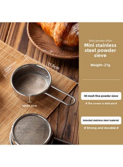 Generic 304 Stainless Steel Powder Spreader Ultra-fine Sieve Jar Matcha ...