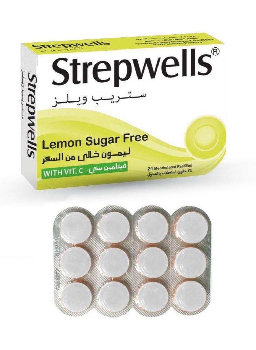 StrepWells Strepwells® Vitamin C Lozenges Lemon Sugar-Free With Menthol ...