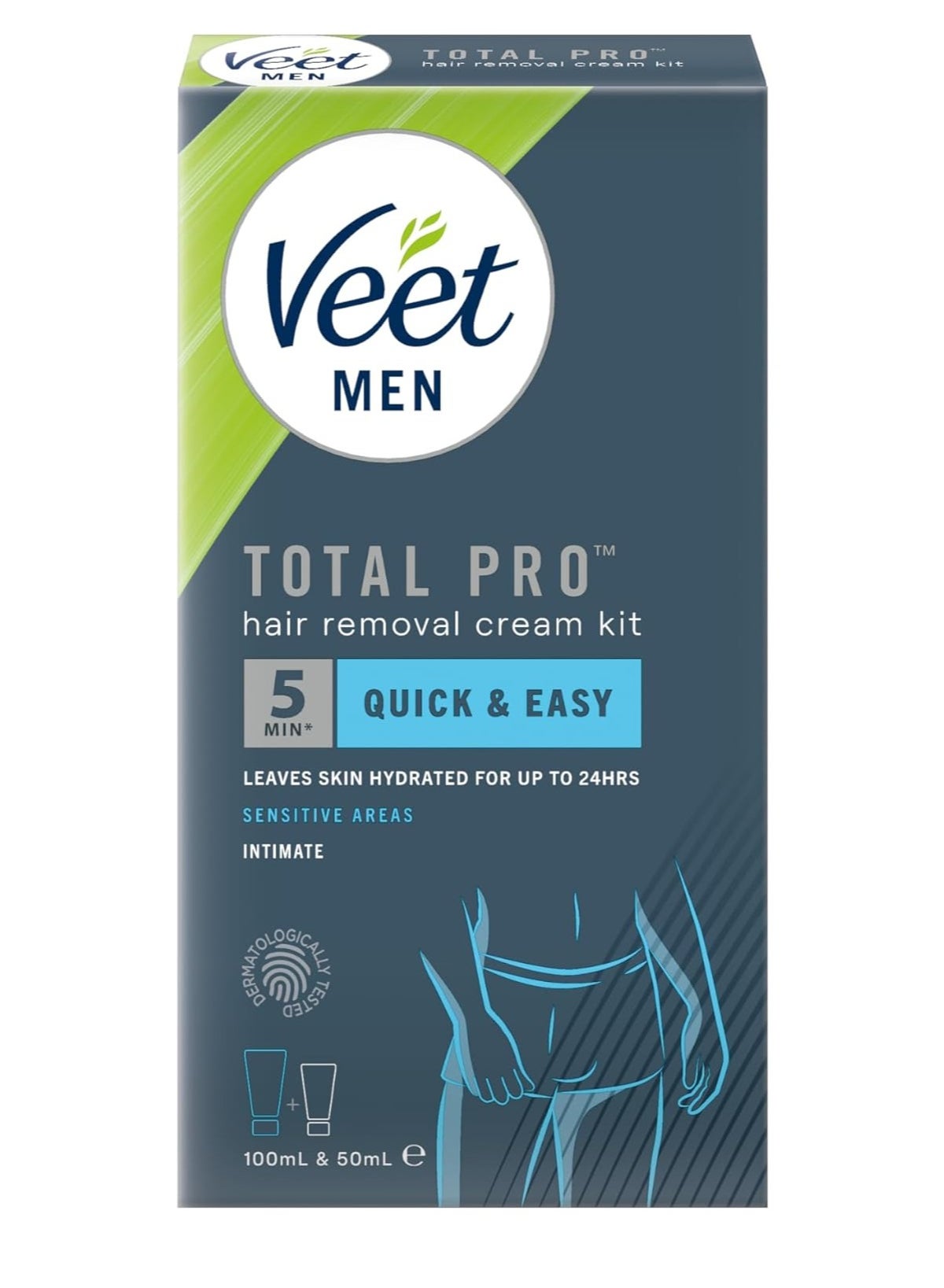 Veet Veet Men Intimate Hair Removal Kit, with Hair Removal Cream and ...