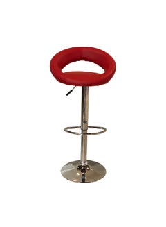 JILPHAR FURNITURE 360° Swivel Red Leather Bar Stool KSA | Riyadh, Jeddah