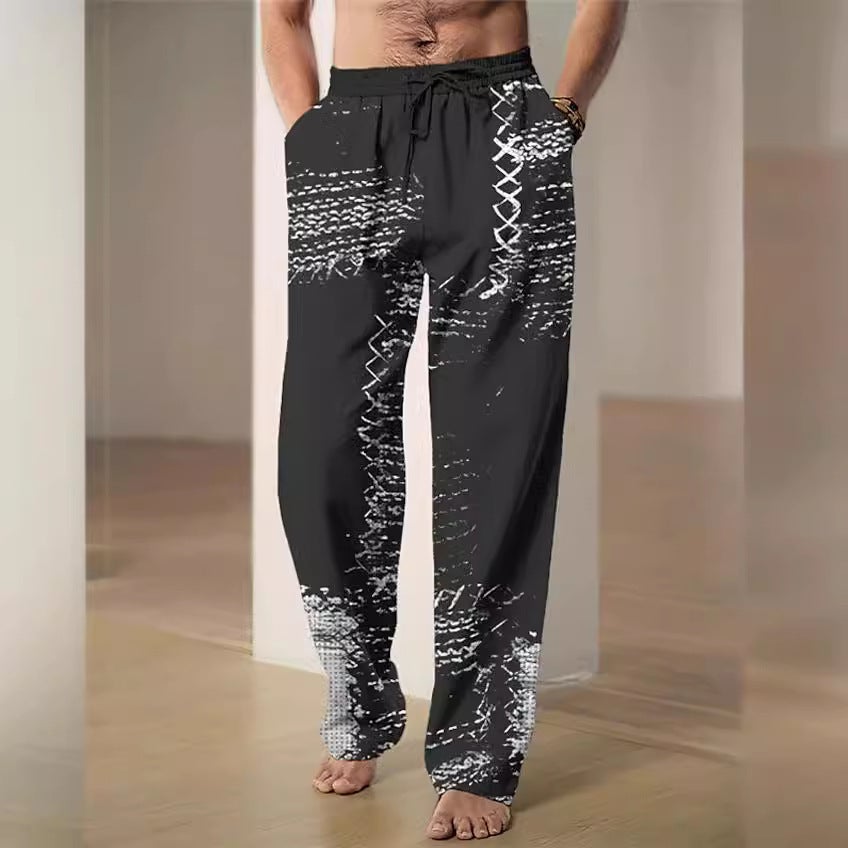 Generic 2024 Casual Joker Color Gradient Letter Men'S Casual Trousers ...