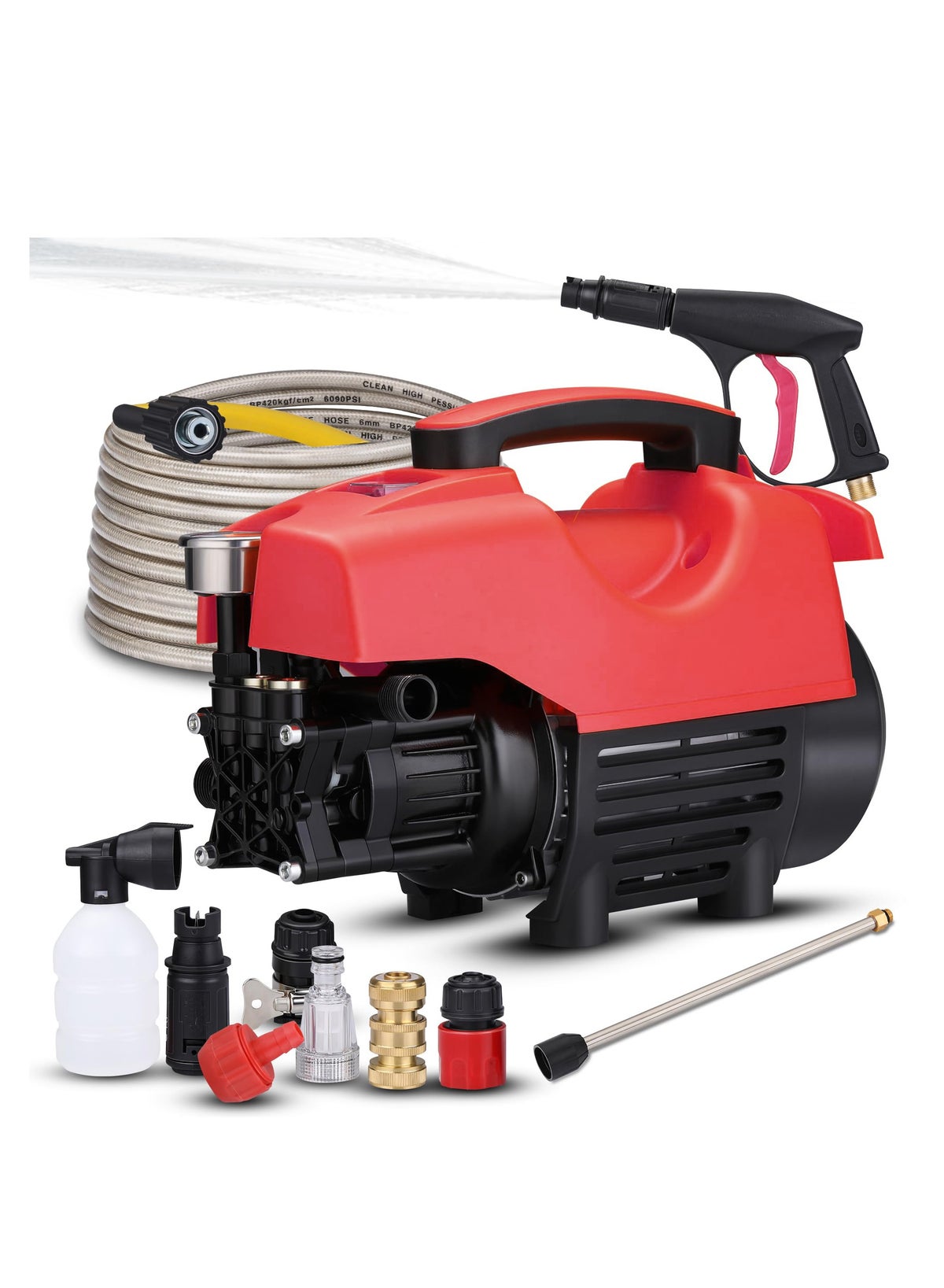 PROTON Electric Pressure Washer 2610 PSI Max 2.7 GPM 3000W Compact ...