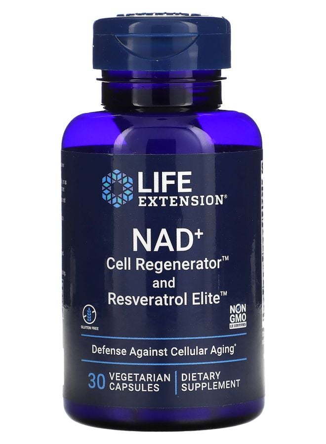 Life Extension NAD+ Cell Regenerator and Resveratrol Elite 30 ...