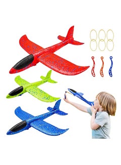 Arabest 3pack Airplane Toys - Upgrade 34.5cm Throwing Foam Plane with ...