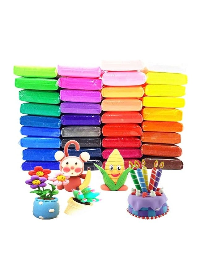 HASSM Air Dry Clay, 36 Colors Modeling Clay Set with 3 Sculpting Tools ...