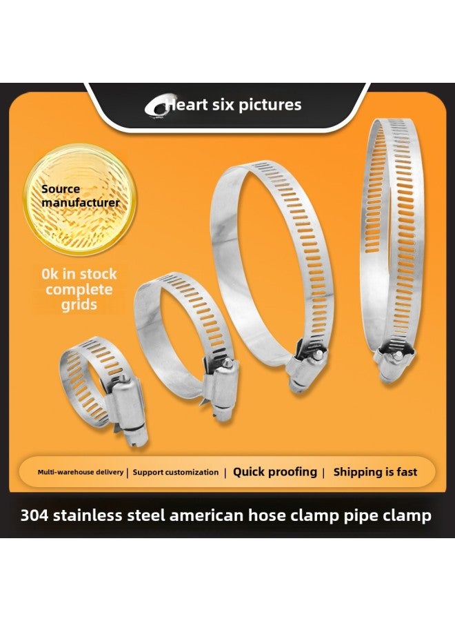 Generic 304 Stainless Steel Hose Clamp American Hose Clamp Pipe Clamp ...