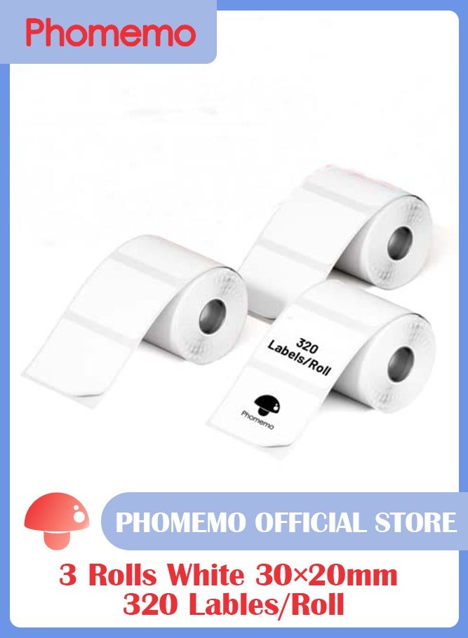 phomemo 3 Rolls Multi-Purpose Square Self-Adhesive Label for M110/ M120 ...