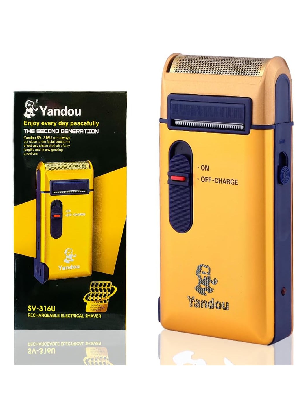 تسوق ياندو وماكينة حلاقة كهربائية قابلة لإعادة الشحن من الألومنيوم من ...