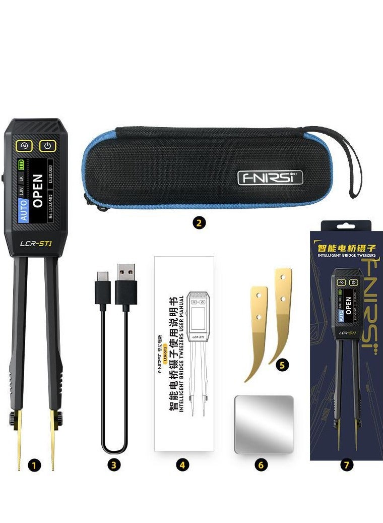 Generic FNIRSI LCR-ST1 10KHz LCR Meter Tweezer, Mini Smart SMD Tester ...