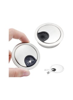 KASTWAVE Desk Cable Grommet 60mm 2Pcs Metal Cable Hole Cover Table ...