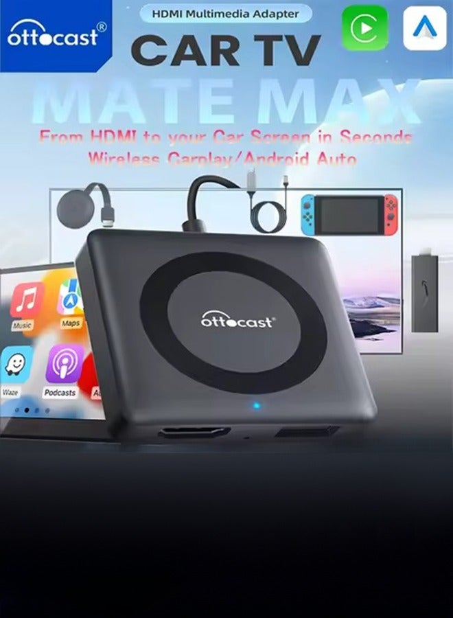 Ottocast Car TV Mate Pro Max Wireless CarPlay Android Auto Adapter for ...