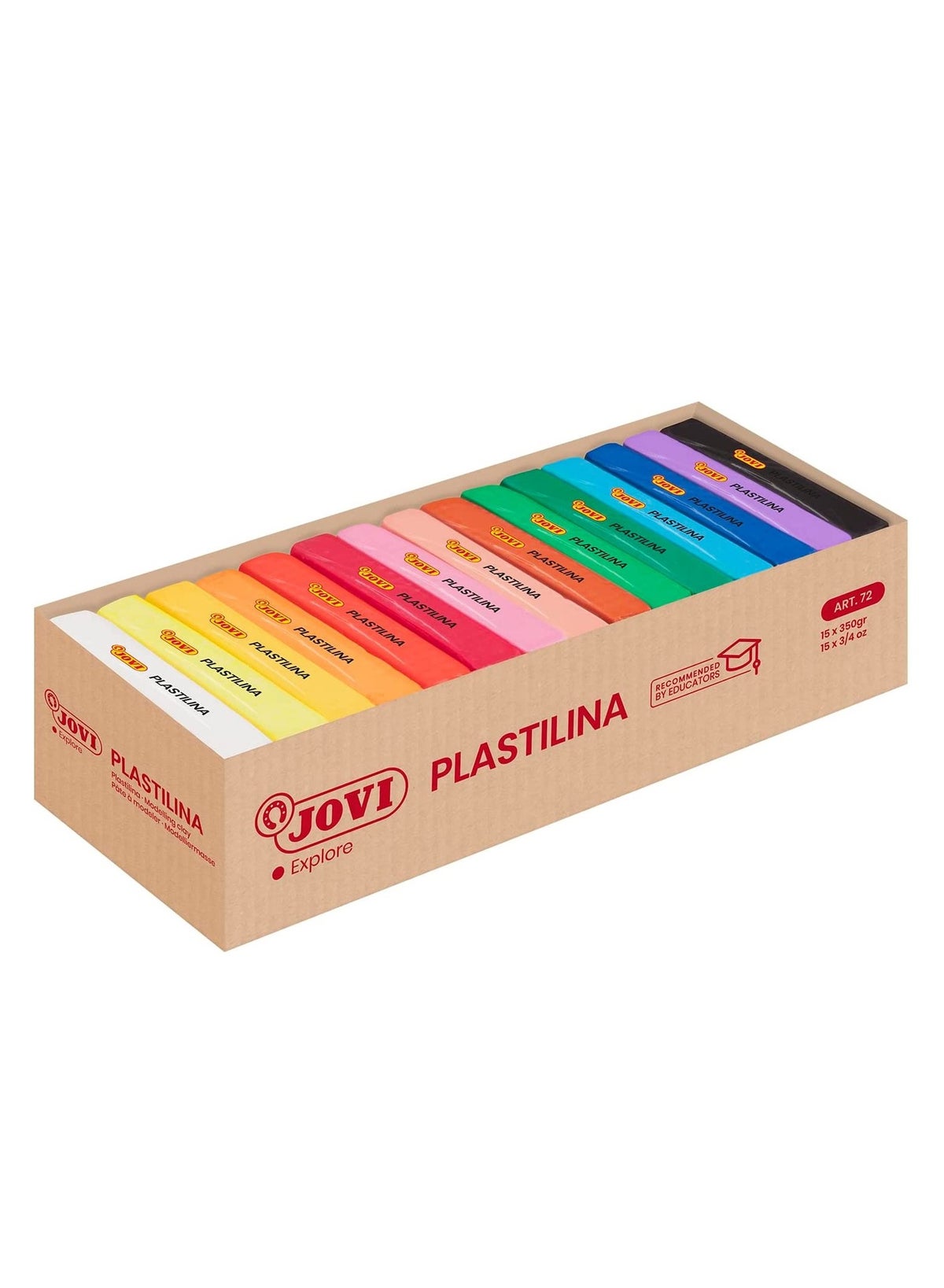 JOVI 15-Piece Plastilina Modelling Clay Multicolour 350gram Per Piece ...