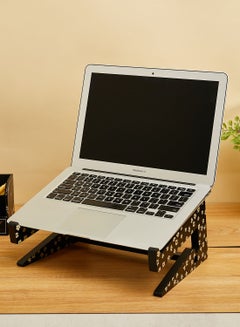 Buy Typo Yellow Small Daisies Collapsible Laptop Stand for Women in UAE