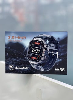 Smart 2030 Smart watch miltry edition W55 HD Screen 2.01-inch Black UAE ...