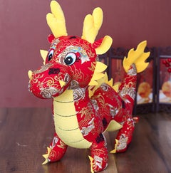 Generic 2024 Dragon year mascot Chinese dragon Satin Doll New Year ...