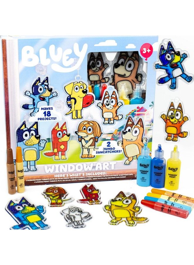 BLUEY Window Art Suncatchers Kit For Kids To Paint Great At Home Craft ...