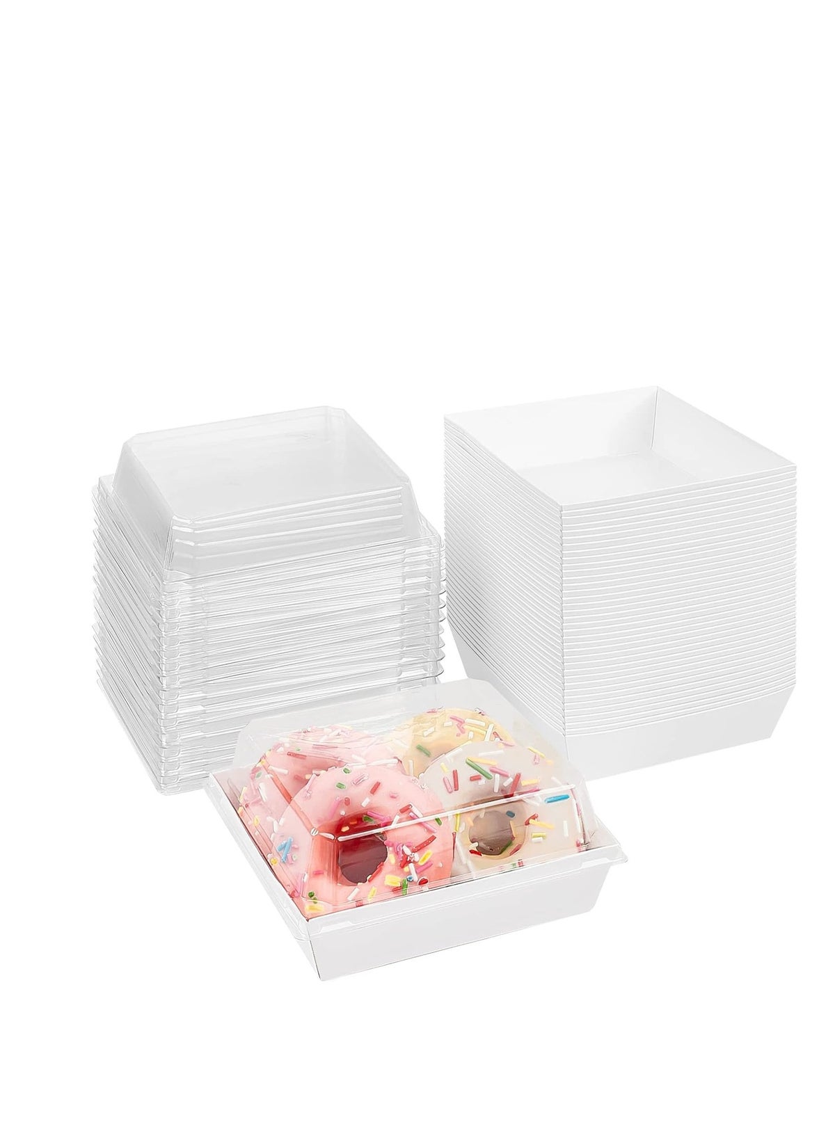 Generic 100 Pack Small Charcuterie Boxes with Clear Lids, To Go ...
