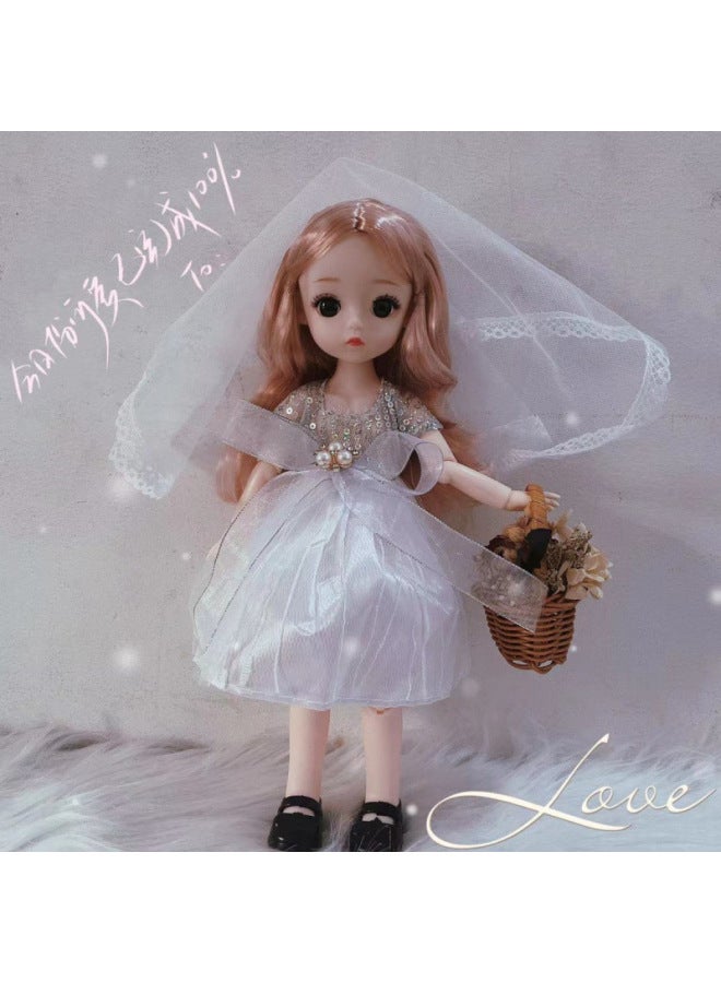 Generic Meng Wa 30cm Doll Princess Suit 3D Real Eyes 6 Bjd Children's ...