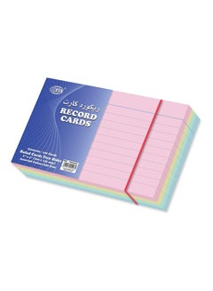 FIS FIS Ruled Record Card Coloured 240 gsm Assorted Colour, 6 x 4 inch ...