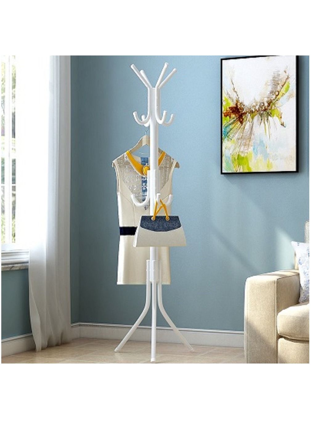 Generic Hook Coat Hanger Clothes Stand Hanging Pole Wrought Iron Rack ...