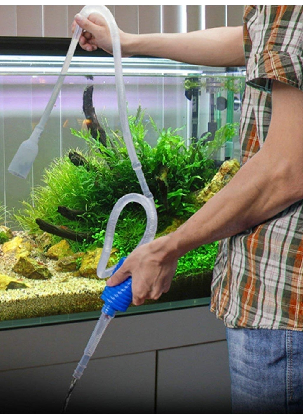 vsell24 Aquarium Fish Tank Siphon Cleaning Hand Pump Aquarium Water ...
