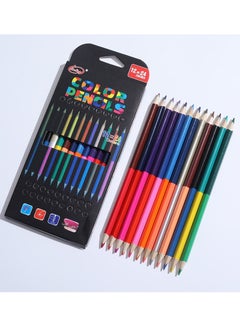 Generic 12 Dual-Color Colored Pencils – 24 Vibrant Shades, Double-Ended ...