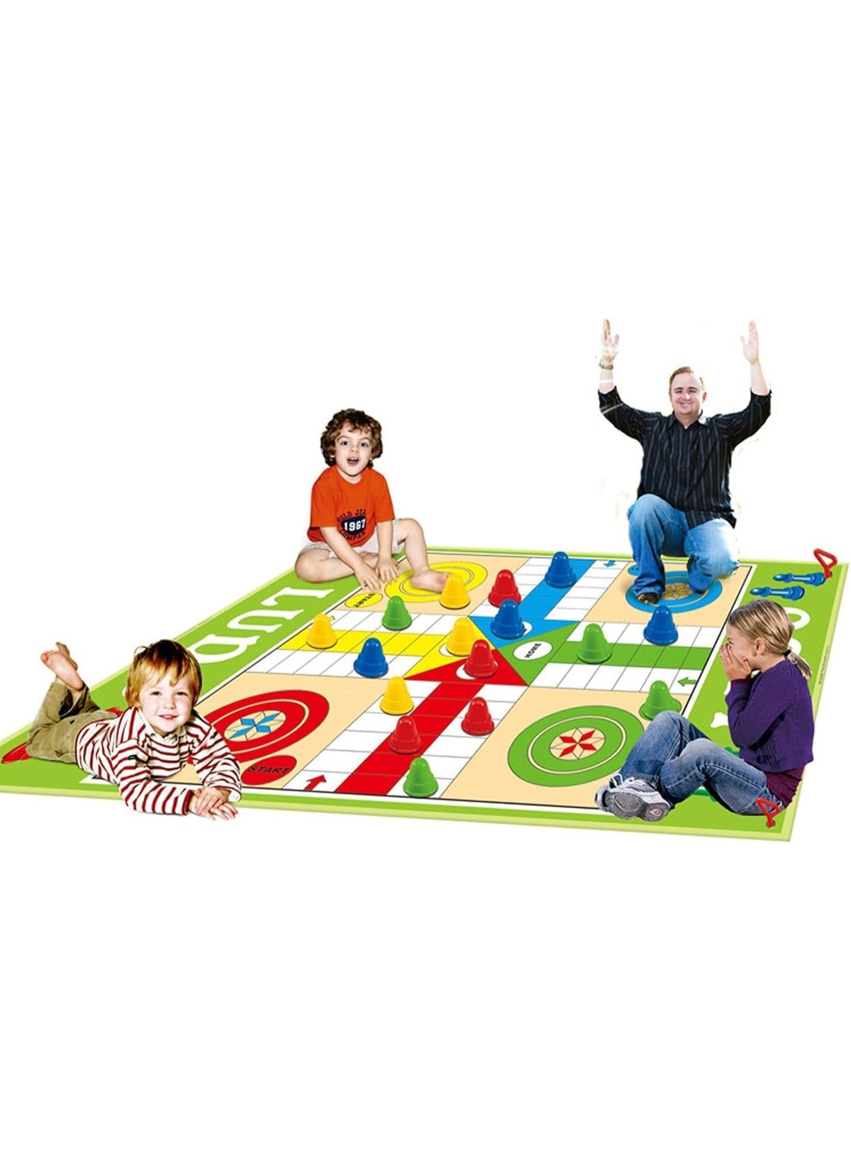 GOLD MANTIS GOLD MANTIS Jumbo Ludo Game Mat for Kids & Family – Giant ...