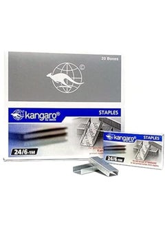 Kangaro Kangaroo Stapler Pins 24/6 20 Boxes Each Box Contains 1000 ...