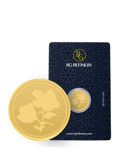 RG REFINERY Rafmoh Bullion 4 Gram 24k Gold Coin with Rose Design - 4 ...