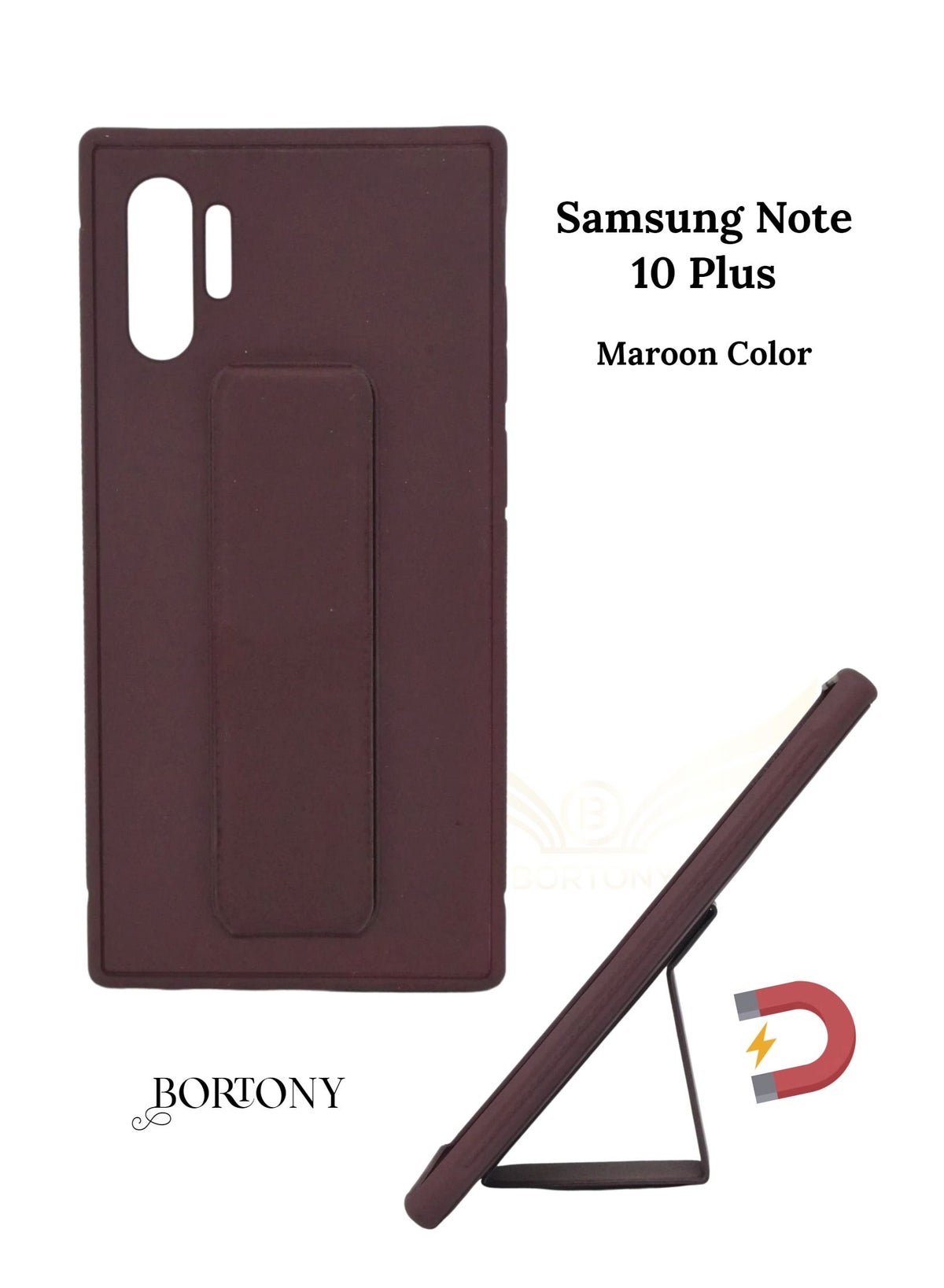BORTONY Galaxy Note 10 Plus Case, Fully Covered With Finger Grip Stand ...