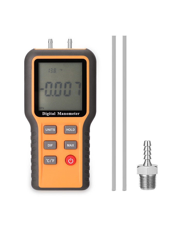 Generic Digital Manometer LCD Display ℃ ℉ Switchable 12 Pressure Units ...