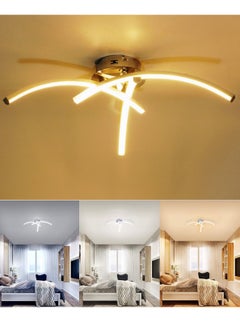 RATSAW LED Ceiling Light 3 Color Chandelier Lamp Modern Curved Design ...