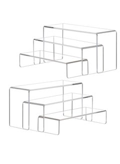 Generic 6 pcs clear Acrylic stand showcase display shoe riser display ...