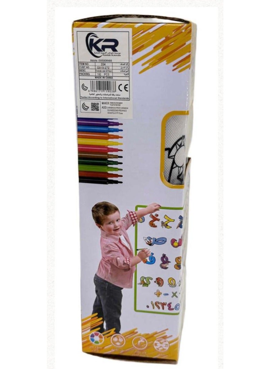 RONG FA Washable Arabic Alphabets Coloring Mat for Kids with Coloring ...