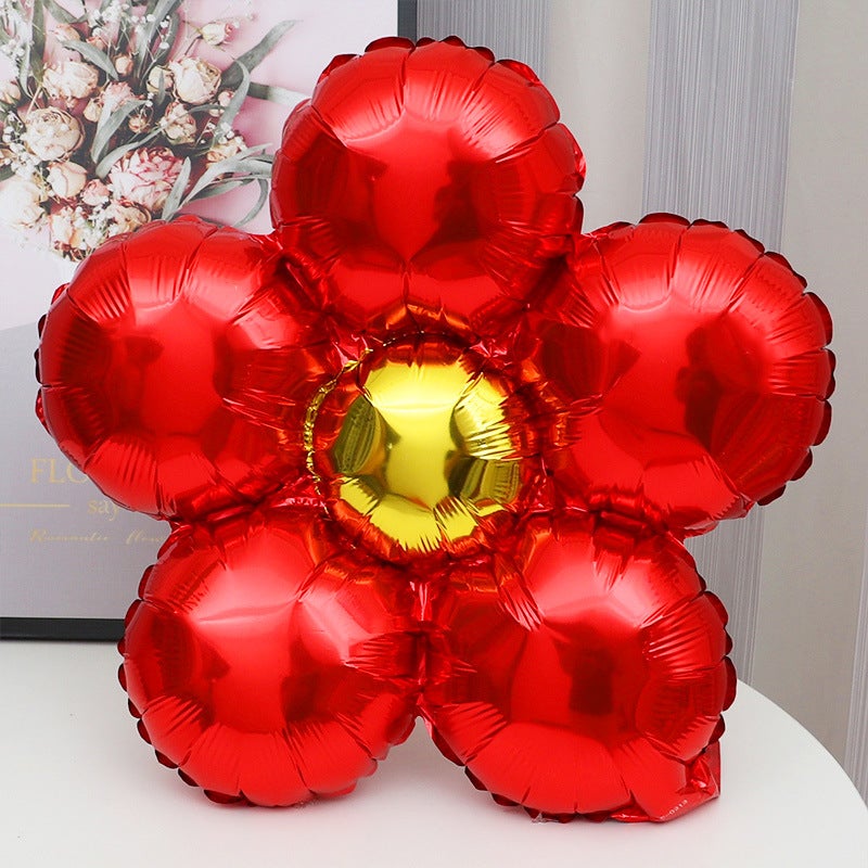 Generic Aluminum Film Five-Petal Flower Balloon Anniversary Company ...