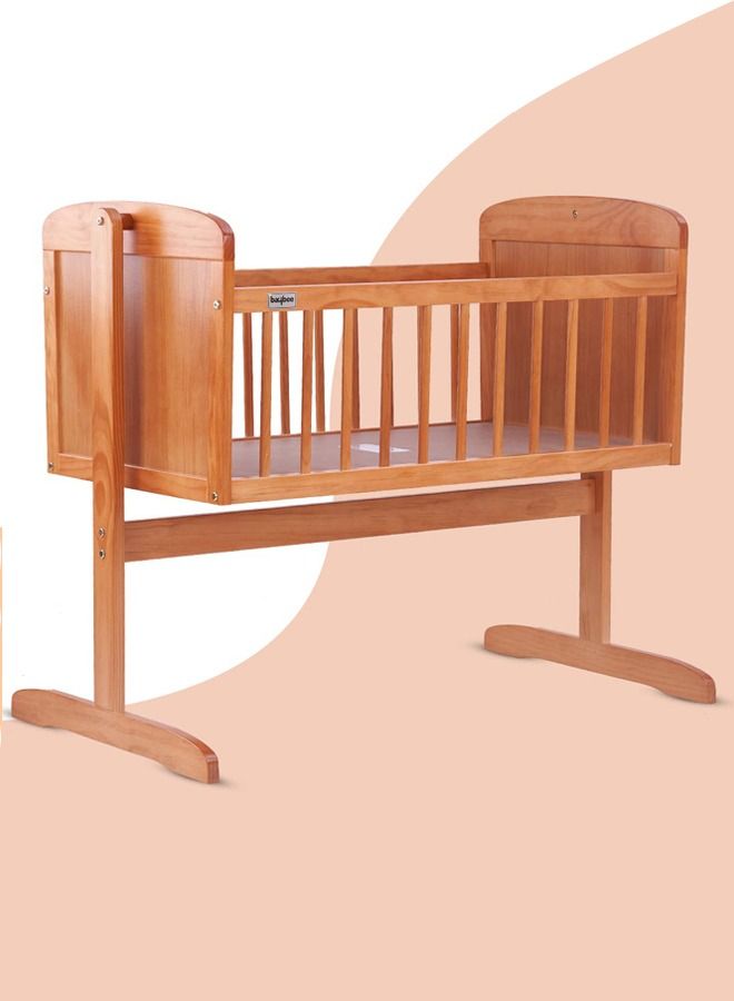 BAYBEE Lucenta Wooden Cradle For Baby With Mosquito Net Protection ...