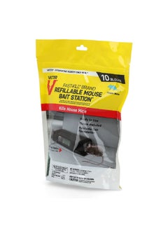 Victor Fast-Kill 10-Block Refillable Mouse Bait Station Black | Best ...