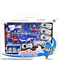 Toy Box City Police Pull Back Car Toys Police Force Toy Set Rescue ...