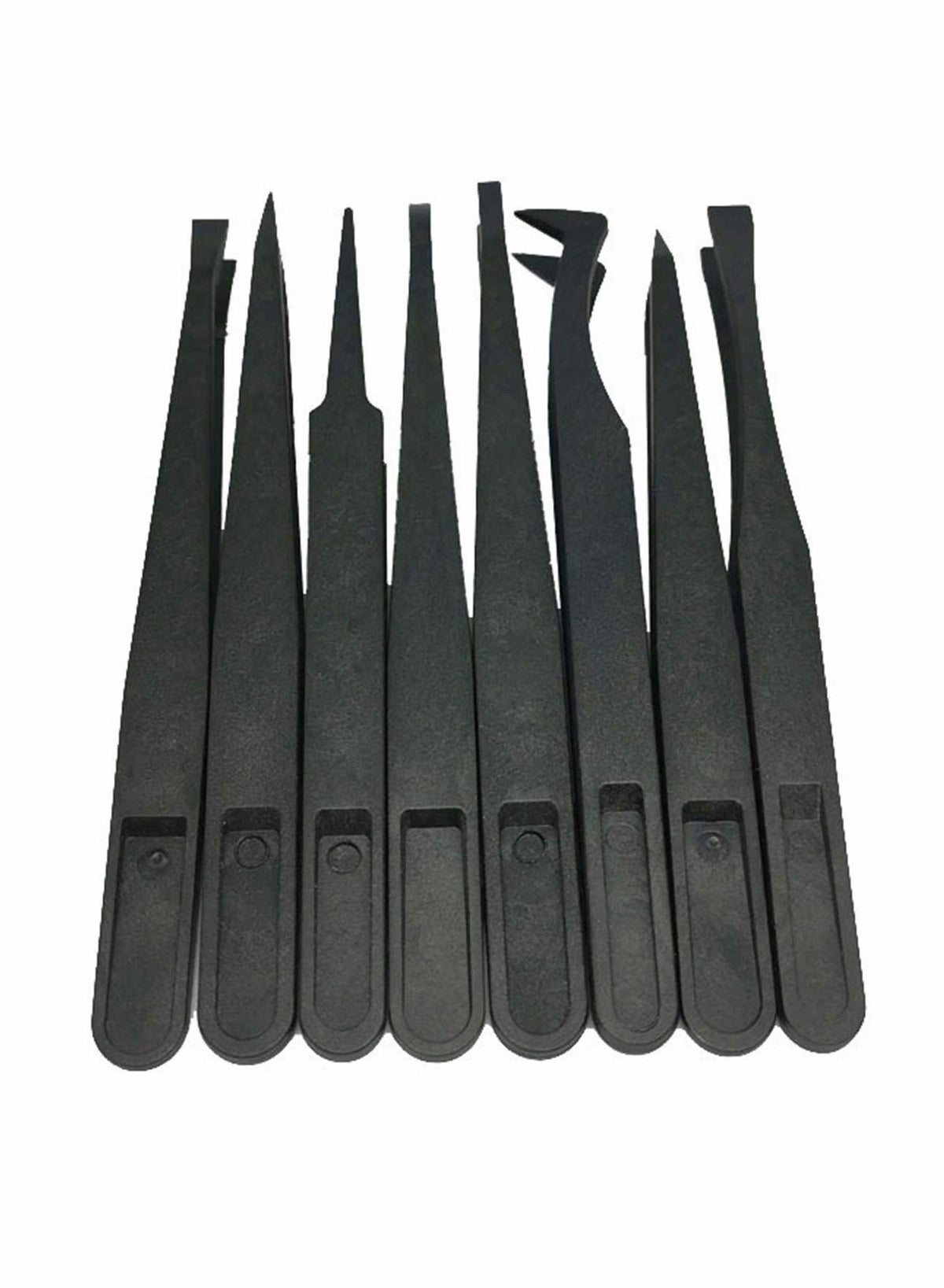 Excefore Tweezers Set Black High Precision Tip Static-free Plastic ...