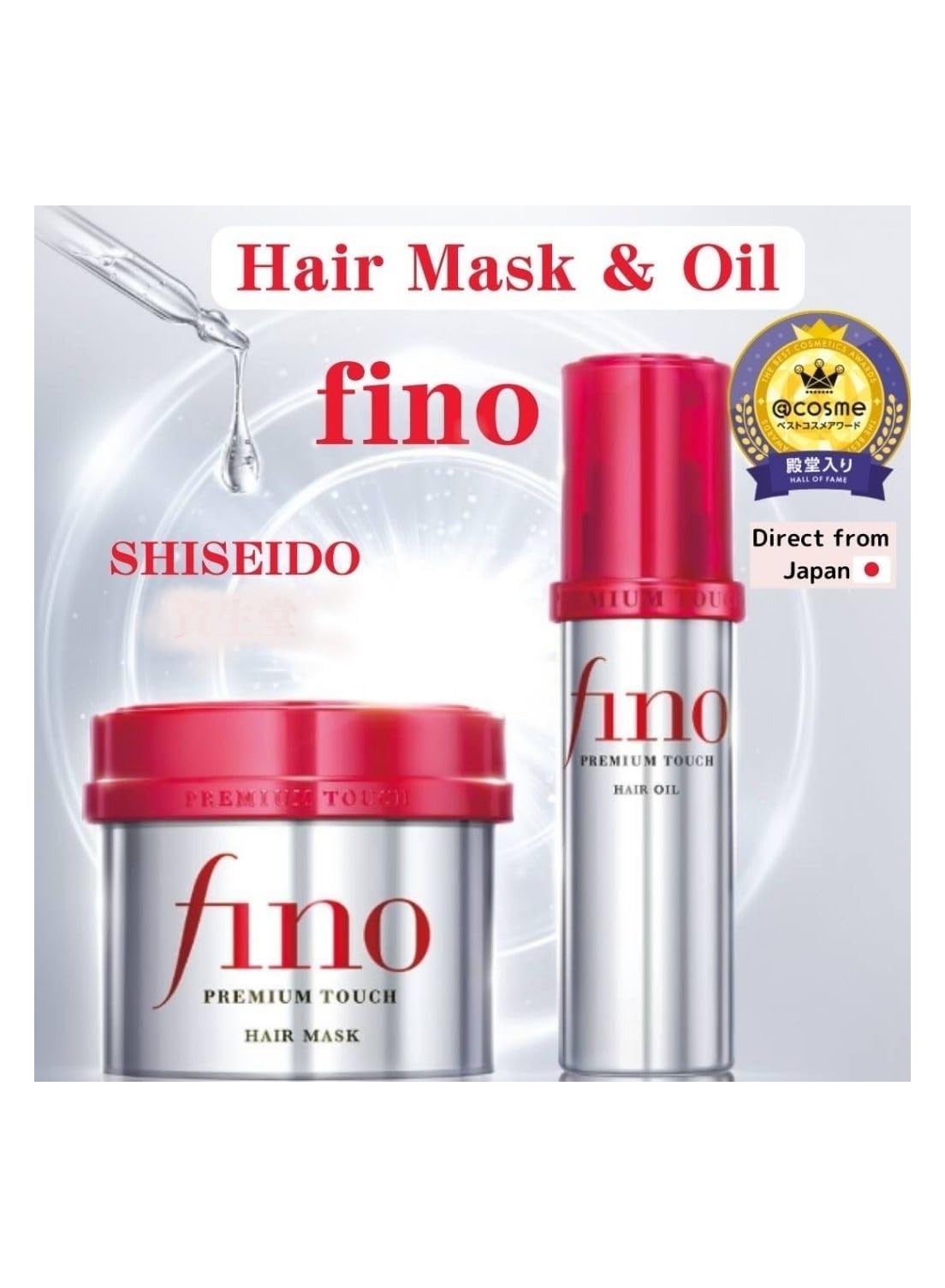 Fino Original FINO Hair Serum and hair Mask Treatment Duo Power for ...