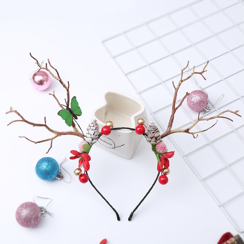 Generic Christmas Branch Antler Headband Headwear Fairy Elk Hairpin Po ...