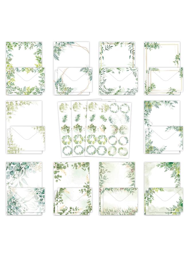 Bluejw Cross Border Letter Envelope 160 Pieces Eucalyptus Leaves Simple ...